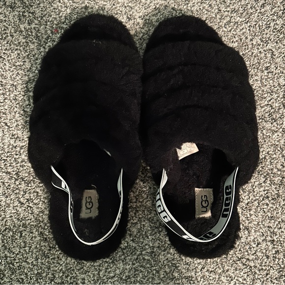 UGG | Shoes | Black Ugg Slippers Size | Poshmark
